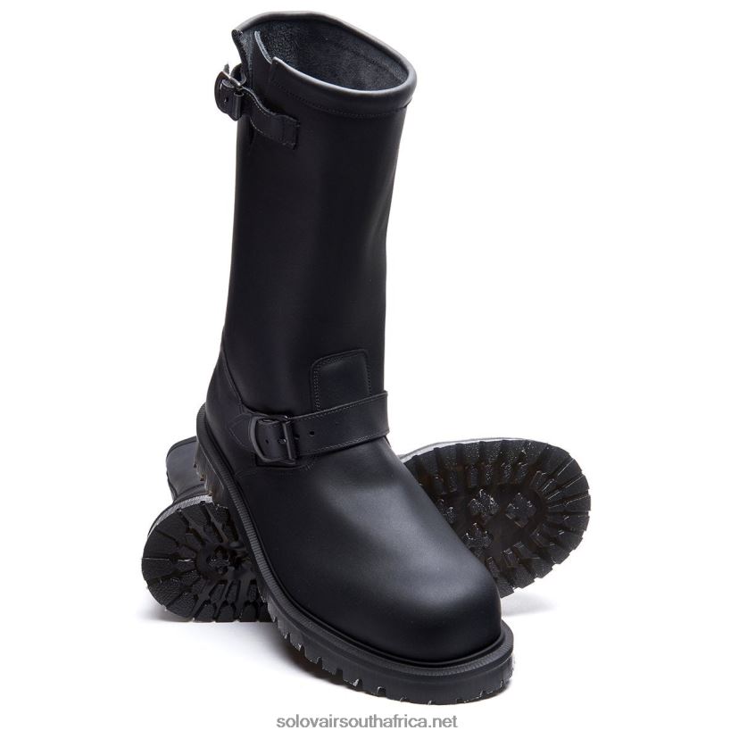 Solovair Black Greasy Engineer Boot Men VDJ062133 [VDJ062133 ...