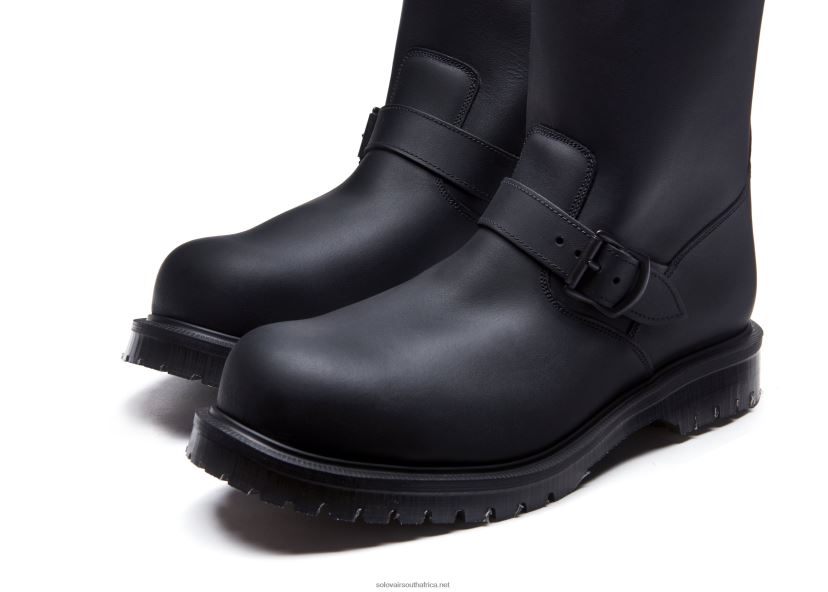 Solovair Black Greasy Engineer Boot Men VDJ062133 [VDJ062133 ...